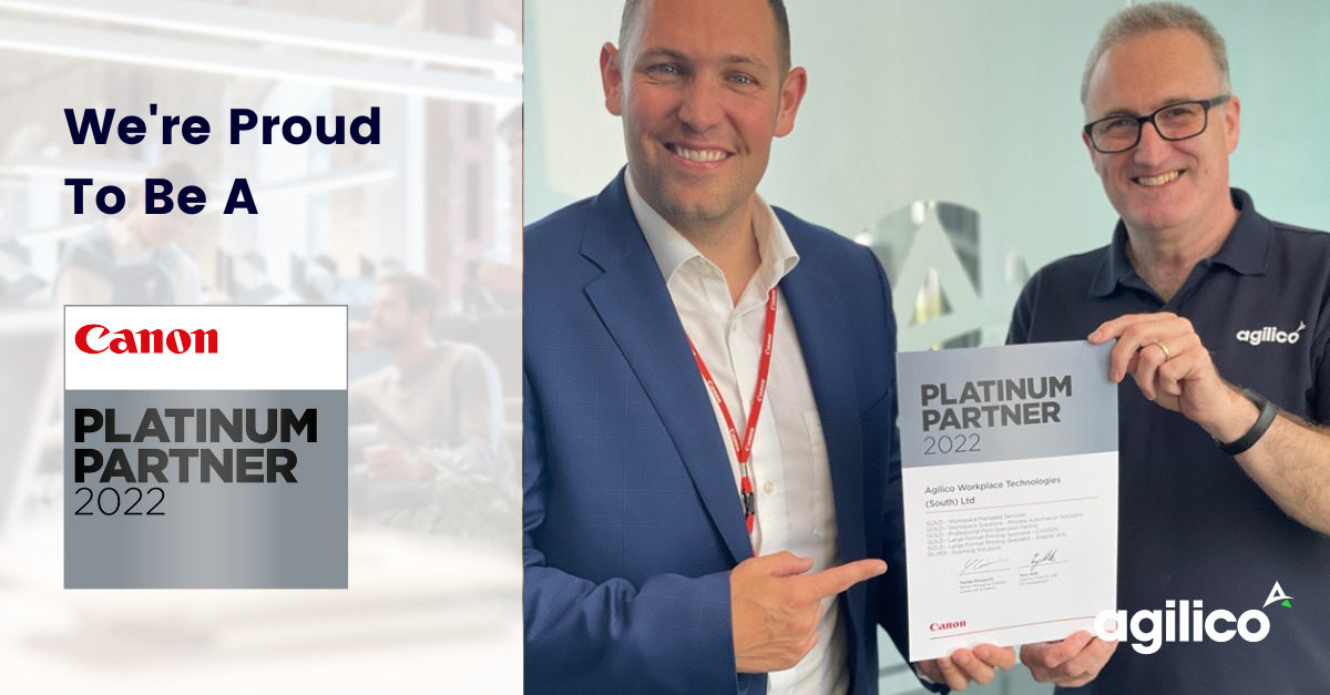 ’A Canon Platinum Partner’: The Mark of Continued Excellence - Agilico